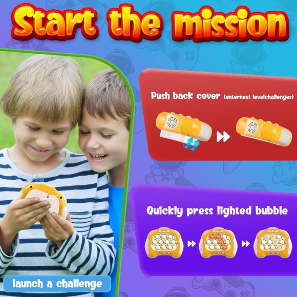 ORDTBY | Toys | Ordtby Handheld Travel Pop It Pro Games For Kids ...